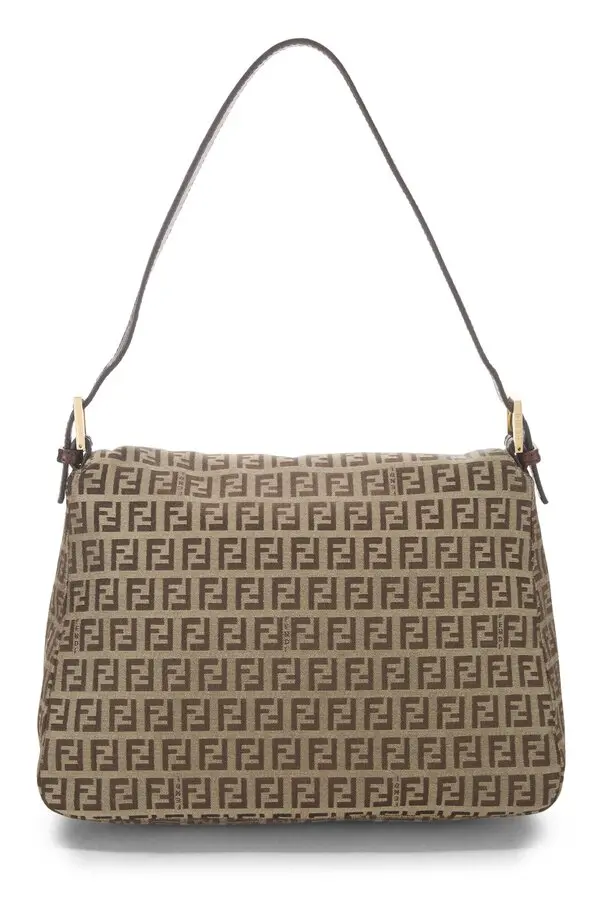 Fendi Zucchino Canvas Mama Shoulder Bag - Brown