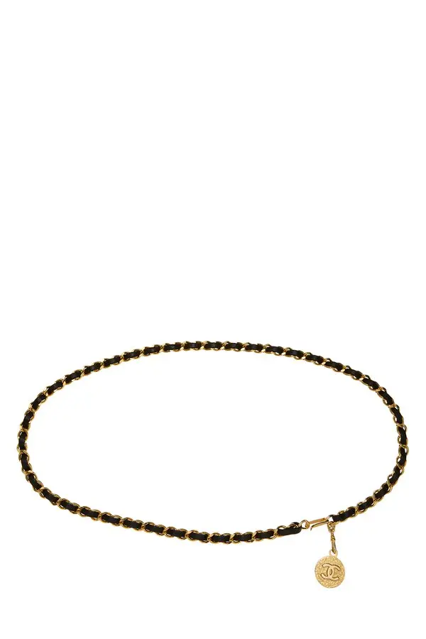 Chanel Vintage 'cc' Chain Belt - Black
