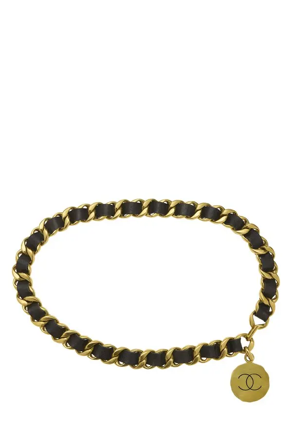 Chanel Vintage 'cc' Chain Belt - Black