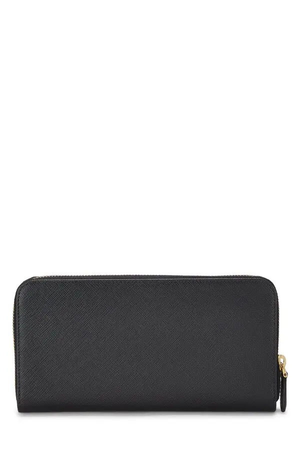 Prada Saffiano Bow Zip Around Wallet