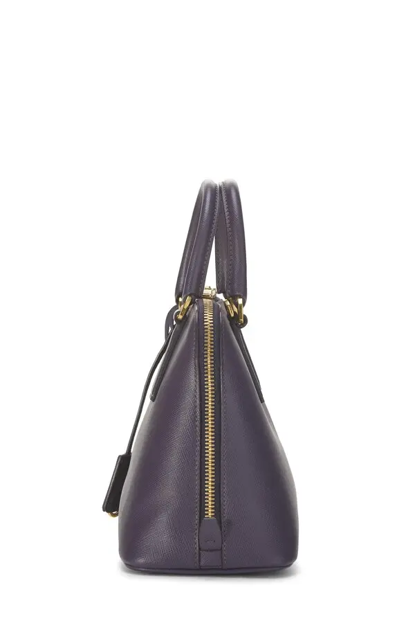 Prada Saffiano Promenade Top Handle Bag - Purple