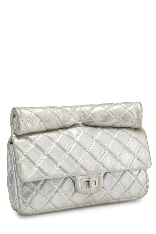 Chanel Metallic Quilted Reissue Roll Clutch