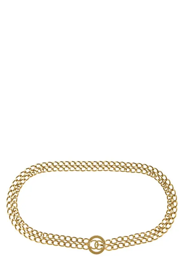 Chanel Cc Circle Chain Belt - Gold