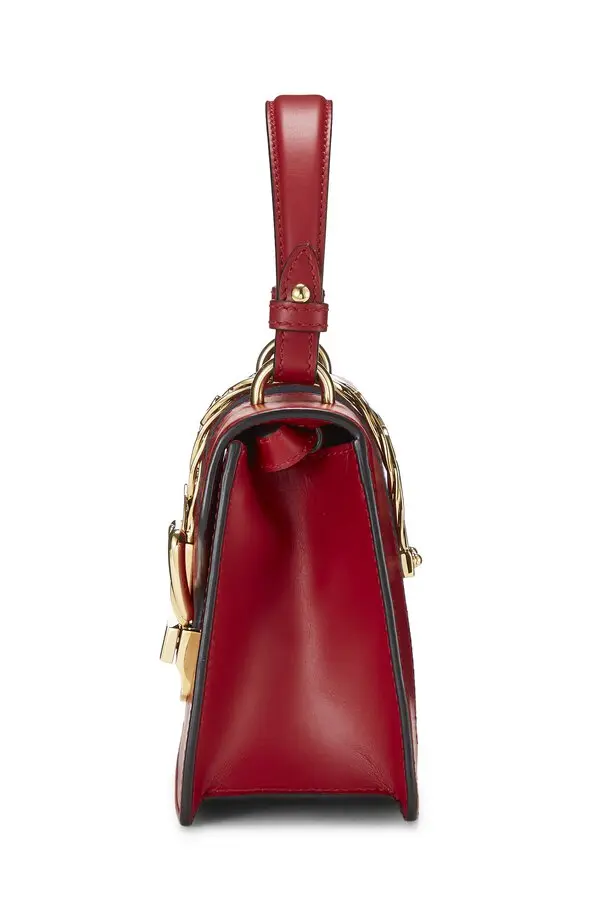 Gucci Leather Web Sylvie Top Handle Bag