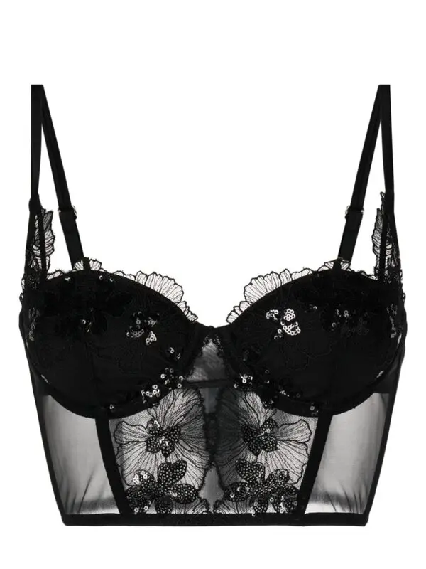 FLEUR DU MAL Sequin Bustier Top