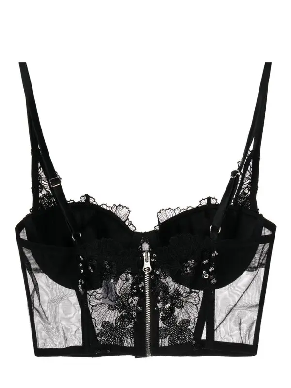 FLEUR DU MAL Sequin Bustier Top
