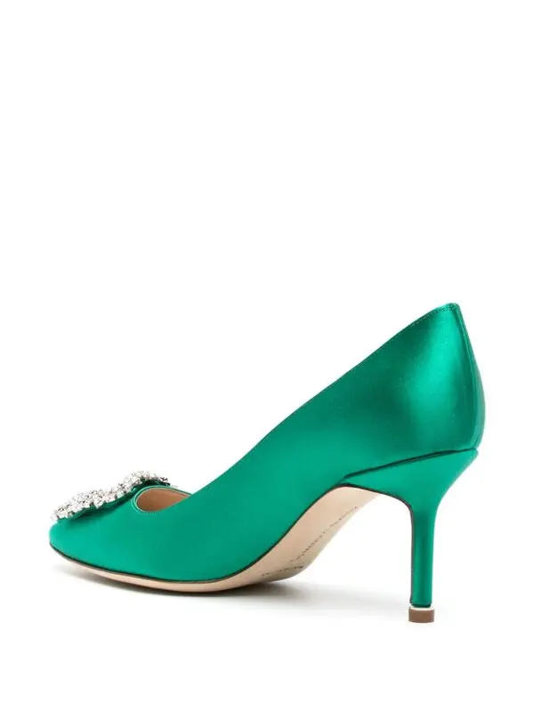 Manolo Blahnik Hangisi 70mm Pumps - Green