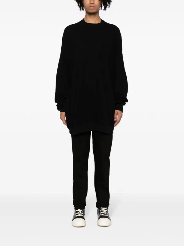 Rick Owens Crew-neck Cotton Sweatshirt - Black