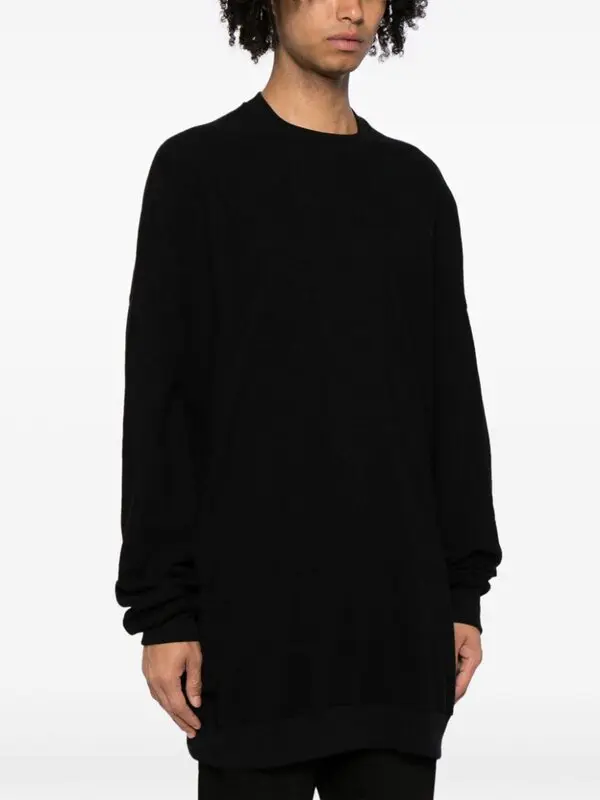Rick Owens Crew-neck Cotton Sweatshirt - Black