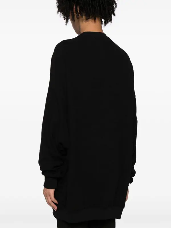 Rick Owens Crew-neck Cotton Sweatshirt - Black