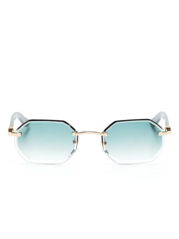 CARTIER Octagonal-frame Sunglasses - Blue