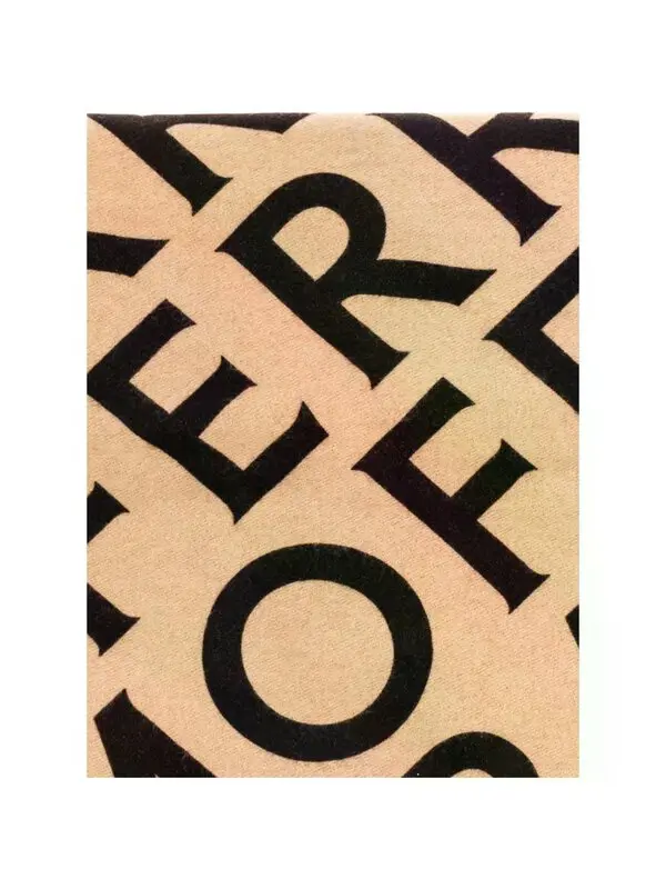 FERRAGAMO Double Scarf With Lettering - Neutrals