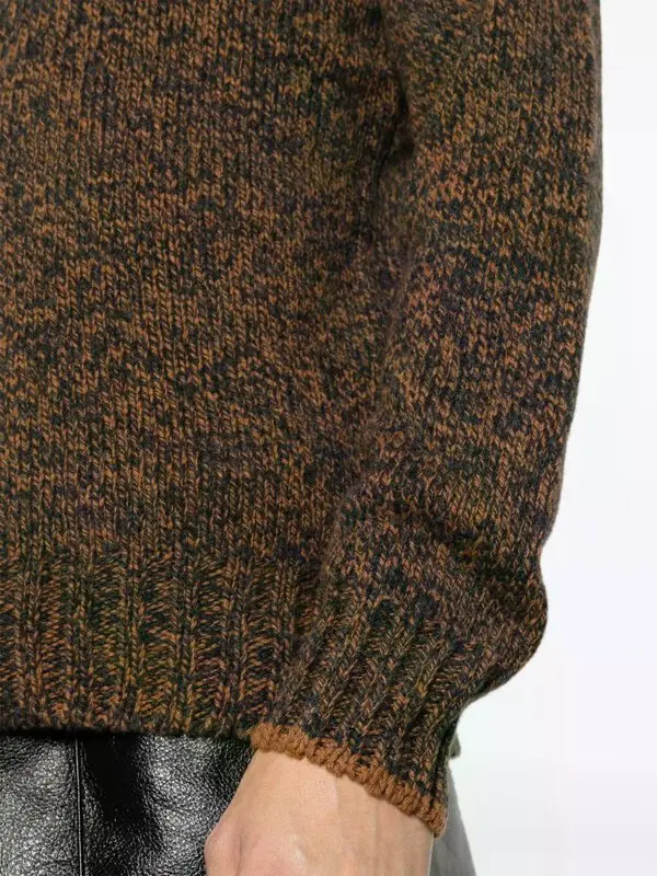BARBA NAPOLI Speckle-knit Virgin Wool Jumper