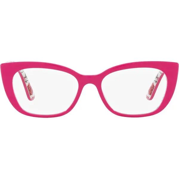 Dolce & Gabbana 49mm Cat Eye Optical Glasses - Pink