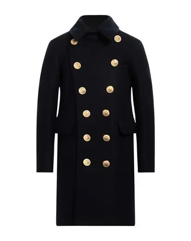 Dsquared2 Double-breasted Virgin Wool Blend Coat - Blue