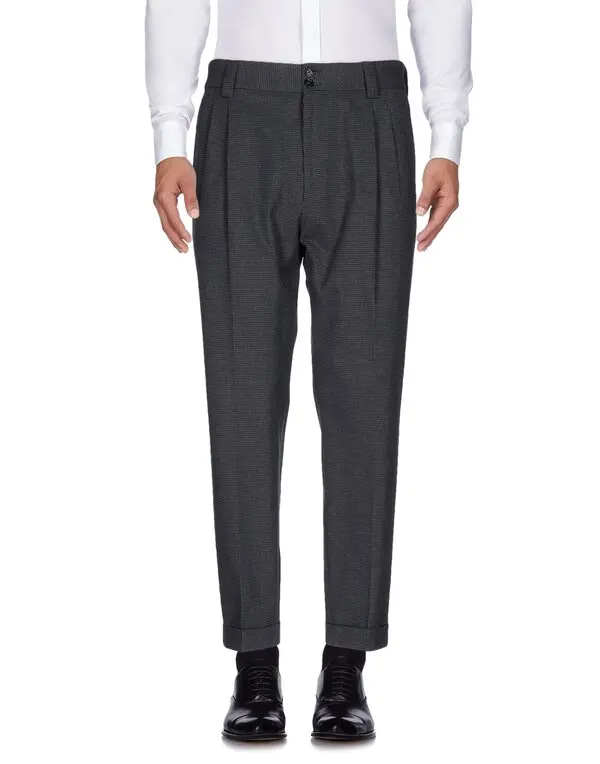 Dolce & Gabbana Houndstooth Straight-leg Pants - Grey
