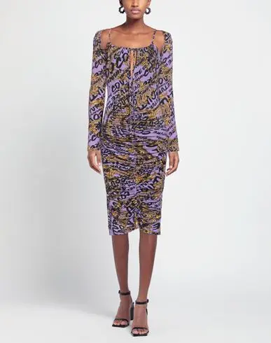 Versace Midi Bodycon Dress - Purple