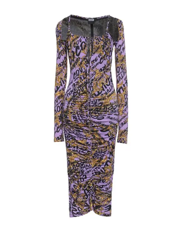 Versace Midi Bodycon Dress - Purple