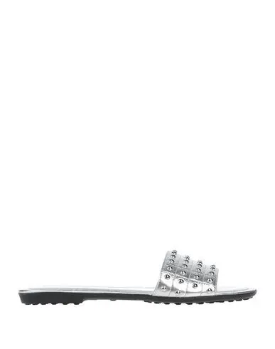 TOD'S Leather Sandals - Silver