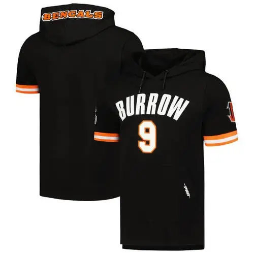 PRO STANDARD Joe Burrow Cincinnati Bengals Player Name & Number Hoodie T-shirt - Black