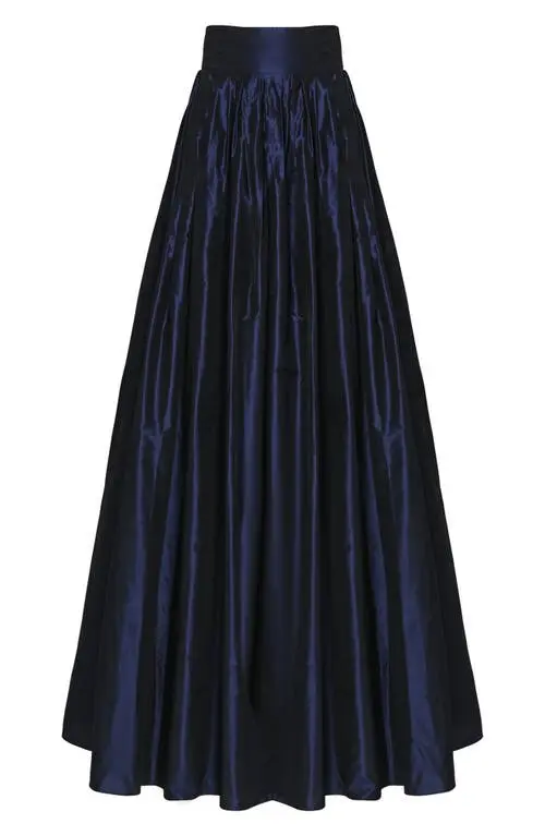 Carolina Herrera High Waist Silk Ball Skirt - Midnight