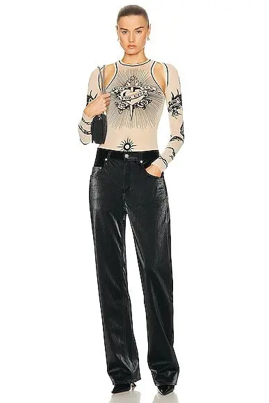 JEAN PAUL GAULTIER Printed Safe Sex Tattoo Long Sleeve Shawl