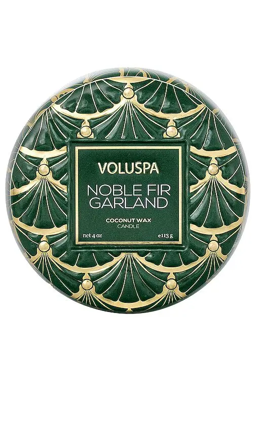 Voluspa Garland Mini Tin Candle In Green