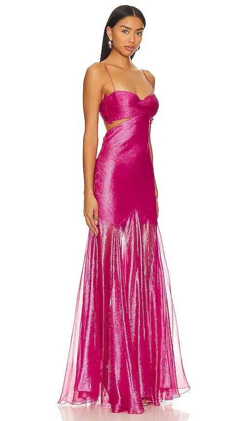 Maria Lucia Hohan Alicia Gown In Fuchsia - Raspberry | Editorialist