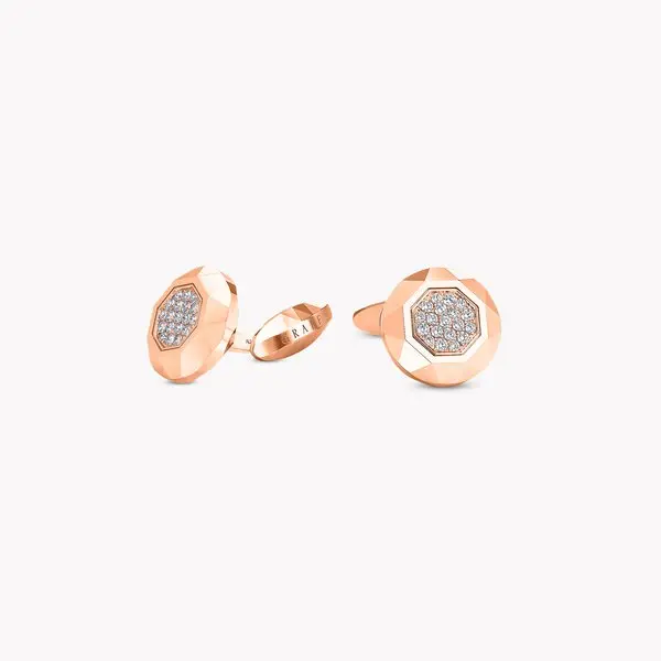 Graff Faceted Diamond Cufflinks - Rose Gold