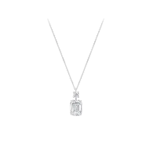 Graff Classic Emerald Cut Diamond Pendant