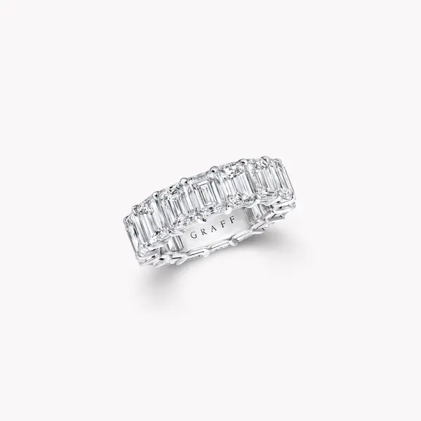 Graff Emerald Cut Diamond Band - Platinum