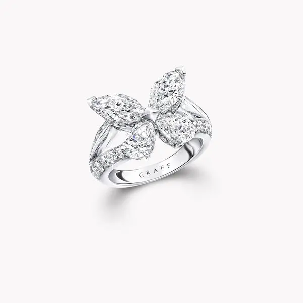 Graff Classic Butterfly Diamond Ring - White Gold