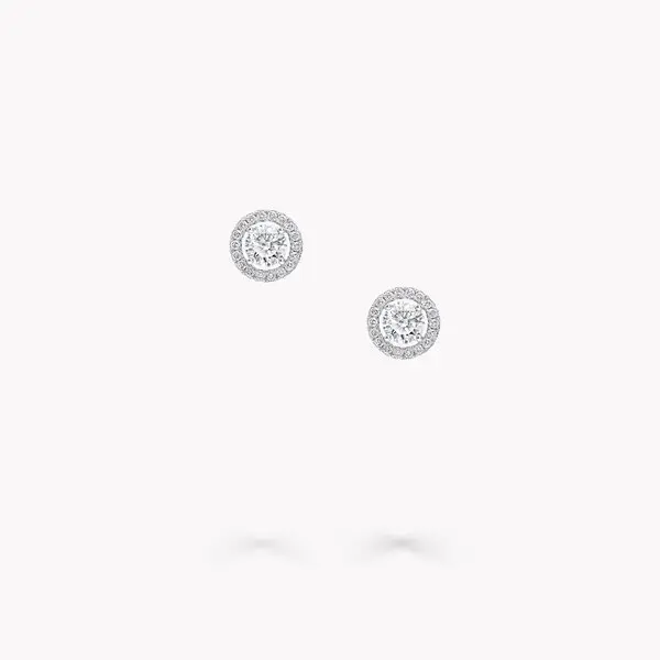 Graff Constellation Round Diamond Stud Earrings - White Gold