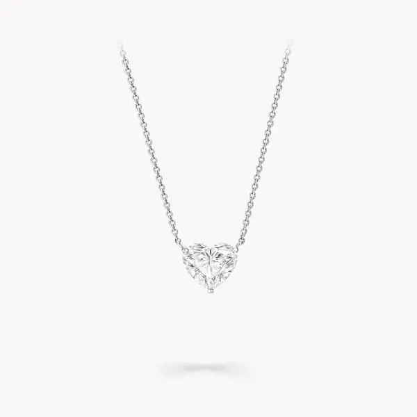 Graff Heart Shape Diamond Pendant - Platinum And White Gold