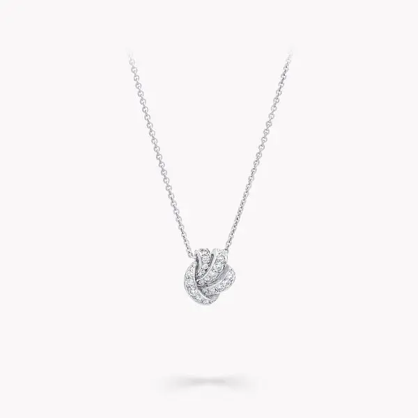 Graff Tilda’s Bow Pavé Diamond Pendant - White Gold