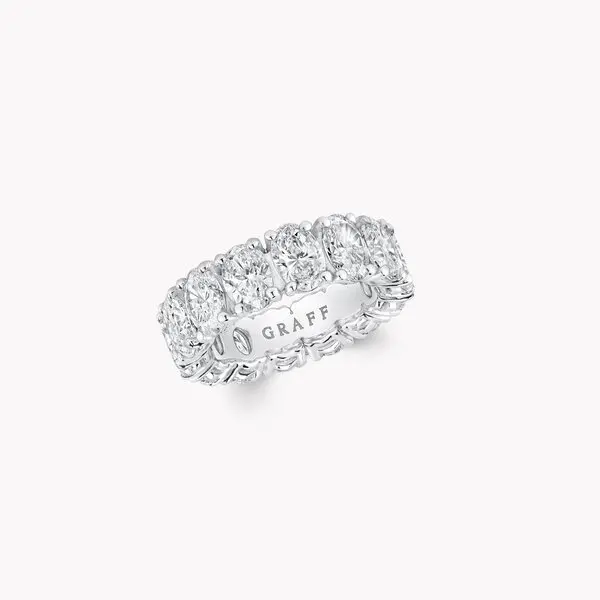 Graff Claw Set Oval Diamond Eternity Ring - Platinum