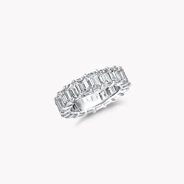Graff Emerald Cut Diamond And Eternity Ring