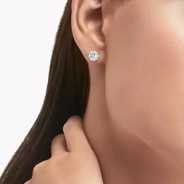 Graff Classic Round Diamond Stud Earrings - Platinum And White Gold