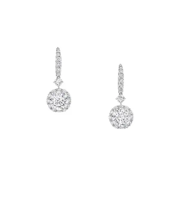 Graff Icon Round Diamond Earrings - White Gold