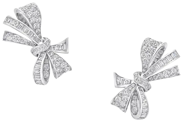 Graff Tilda’s Bow Diamond Stud Earrings - White Gold