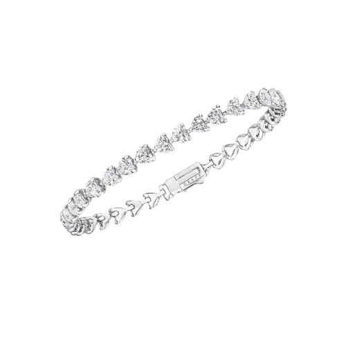 Graff Classic Diamond Heart Bracelet - White Gold