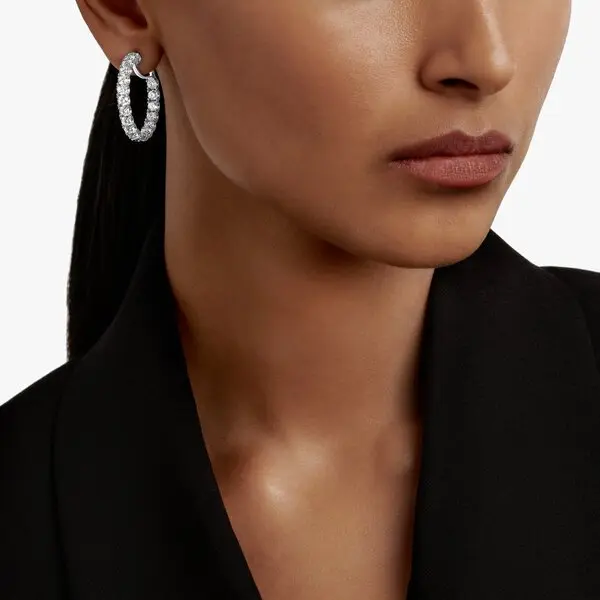Graff Classic Round Diamond Hoop Earrings