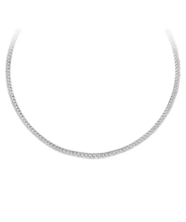 Graff Triple Row Diamond Necklace - White Gold