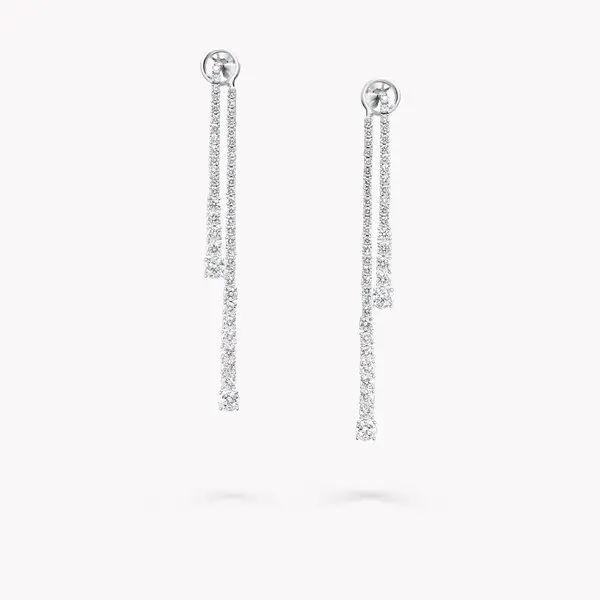 Graff Diamond Double Strand Earrings - White Gold