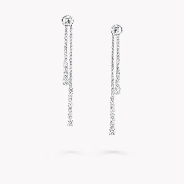 Graff Diamond Double Strand Earrings - White Gold