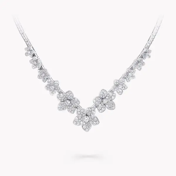 Graff Wild Flower Diamond Necklace - White Gold
