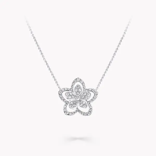 Graff Wild Flower Diamond Pendant - White Gold