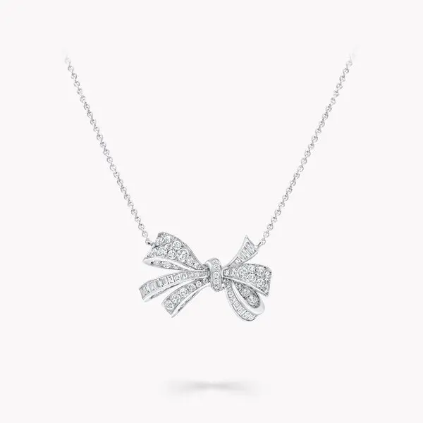 Graff Tilda’s Bow Diamond Pendant Necklace - White Gold