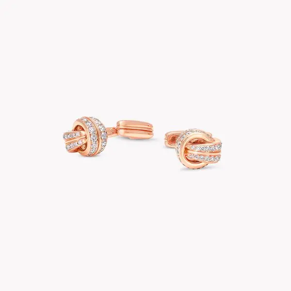 Graff Love Knot Diamond Cufflinks - Rose Gold
