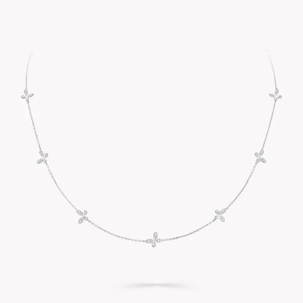 Graff Pavé Butterfly Diamond Necklace - White Gold